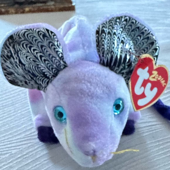 Beanie Babies | Toys | Ty Beanie Babies Zodiac Rat 200 Tye Dye Purple ...